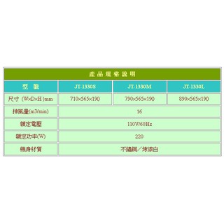 JTL 喜特麗 JT-1331L/M/S 不鏽鋼標準型排油煙機(90/80/70 cm) 不鏽鋼 標準型排油煙機 排油機 | 蝦皮購物