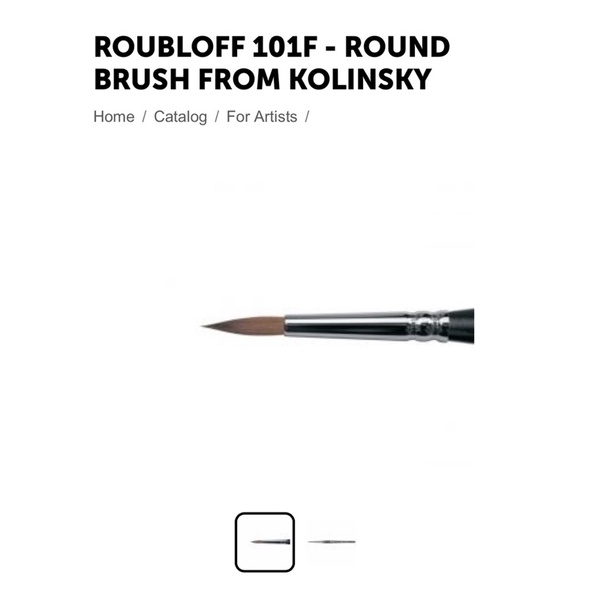 Roubloff 101F KOLINSKY 俄羅斯 魯布洛夫 貂毛水彩筆 貂毛油畫筆 勾線筆 模型筆 有大尺寸 | 蝦皮購物