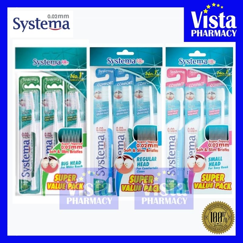 Systema Brush 超值包 (全頭 / 舒適 / 緊湊) 顏色隨機 | 蝦皮購物