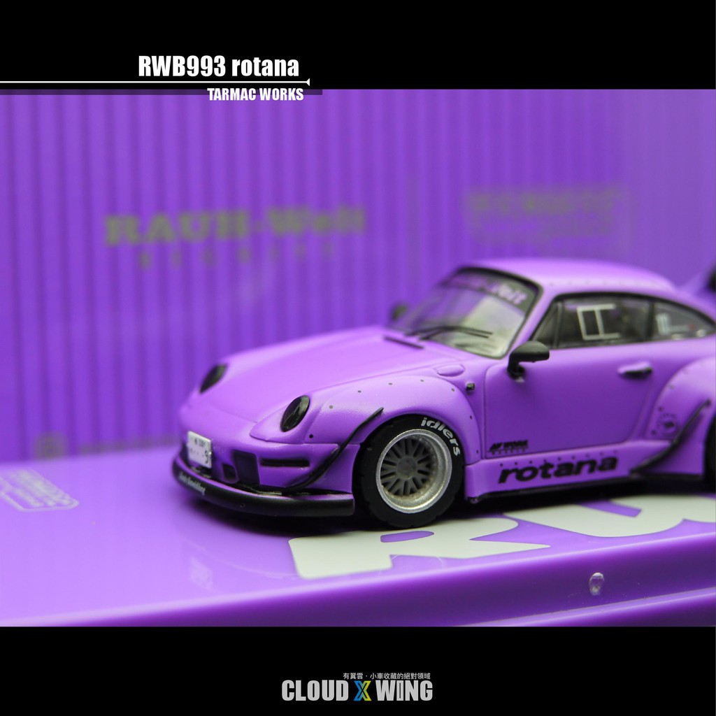 [有翼雲] 現貨 RWB993 rotana 寬體 保時捷 TARMAC 中井啟 消光紫 1/64 另有 1/43 | 蝦皮購物