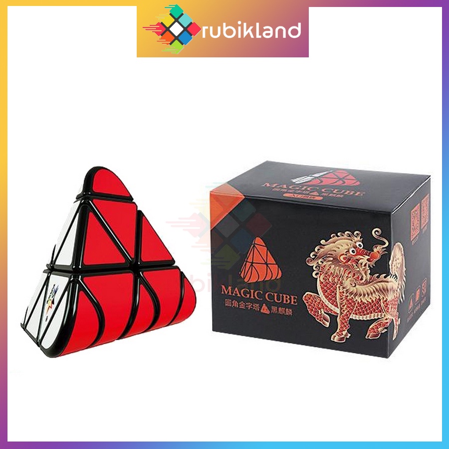 Rubik Variant YuXin 2021 黑色麒麟圓形金字塔 3x3 魔方兒童智力玩具 - 魔方樂園 | 蝦皮購物