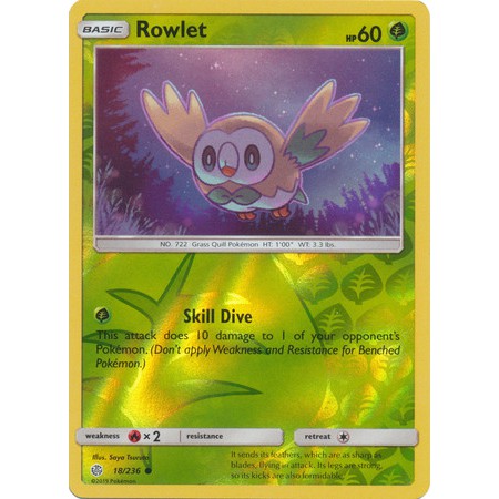 松梅桌遊舖 美版 國際版 SM12 18/236 Rowlet 木木梟 外閃 普卡 PTCG POKEMON | 蝦皮購物