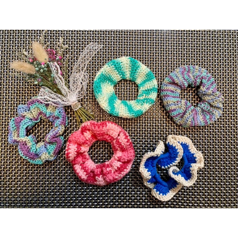 【Menisa Knitting】 手工編織多色大腸圈髮圈 | 蝦皮購物
