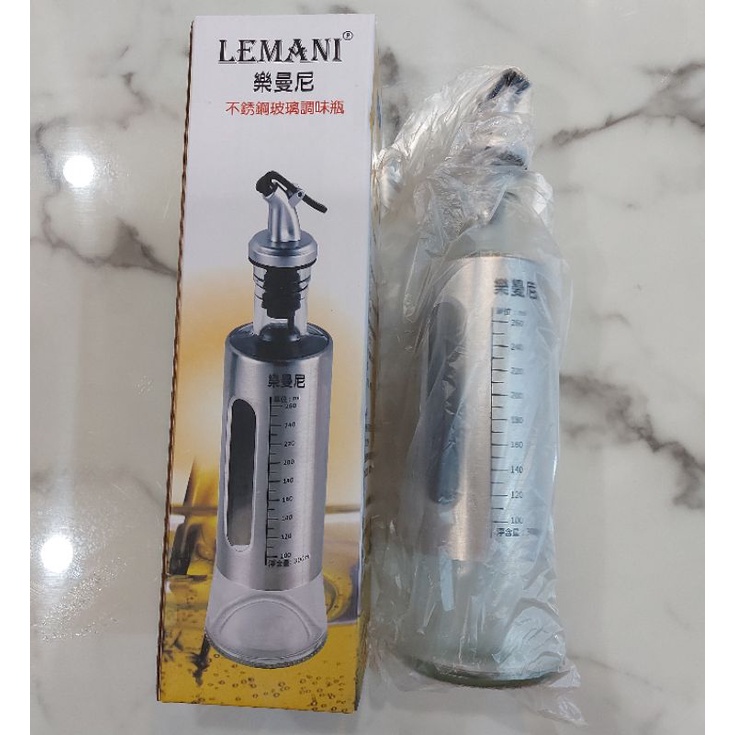 【全新】樂曼尼 LEMANI 不鏽鋼玻璃調味瓶 300c.c. | 蝦皮購物