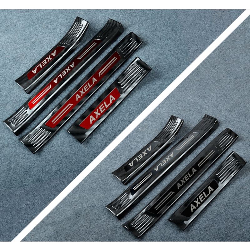 馬自達 3代 4代 MAZDA 1代 2代CX5 CX30 魂動馬3 改裝專用 門檻條 迎賓踏板 黑鈦髮絲 不鏽鋼腳踏板 | 蝦皮購物