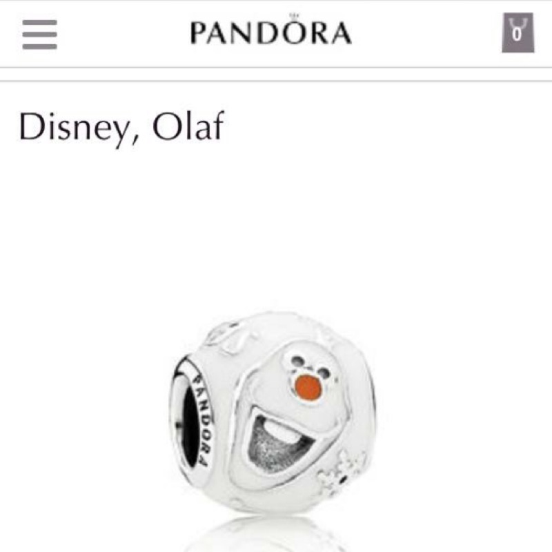 「現貨」PANDORA Disney系列 Olaf 雪寶 | 蝦皮購物