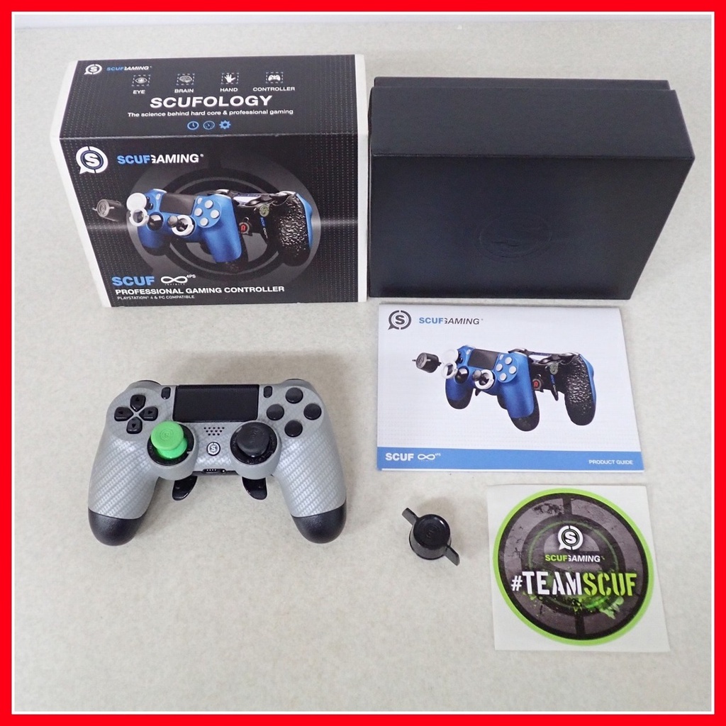 非 xbox菁英手把 scuf ps4 infinity pro PS4菁英手把 稀有 左握把部份脫膜 左類比加高 | 蝦皮購物