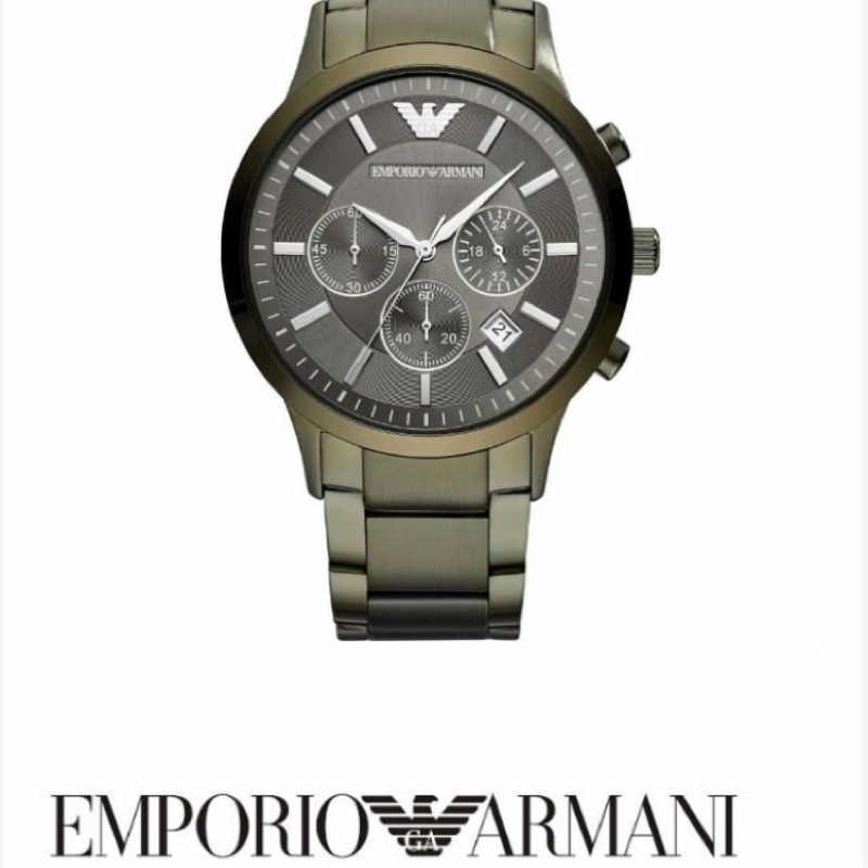 Armani ar11117 軍綠三眼計時錶 | 蝦皮購物