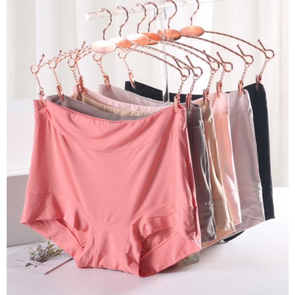 【🍒櫻桃好質量】XL-4XL 大尺碼內褲女 大尺寸純色莫代爾胖mm中高腰柔軟小平角內褲410 | 蝦皮購物