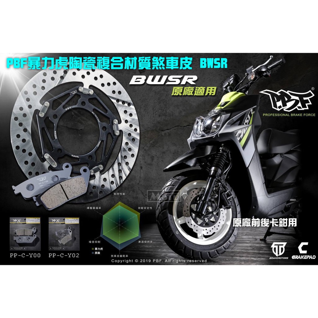 麥可倉庫機車精品【PBF 暴力虎 陶瓷複合 煞車皮 BWSR BWS-R】HH性能等級 SGS認證 | 蝦皮購物