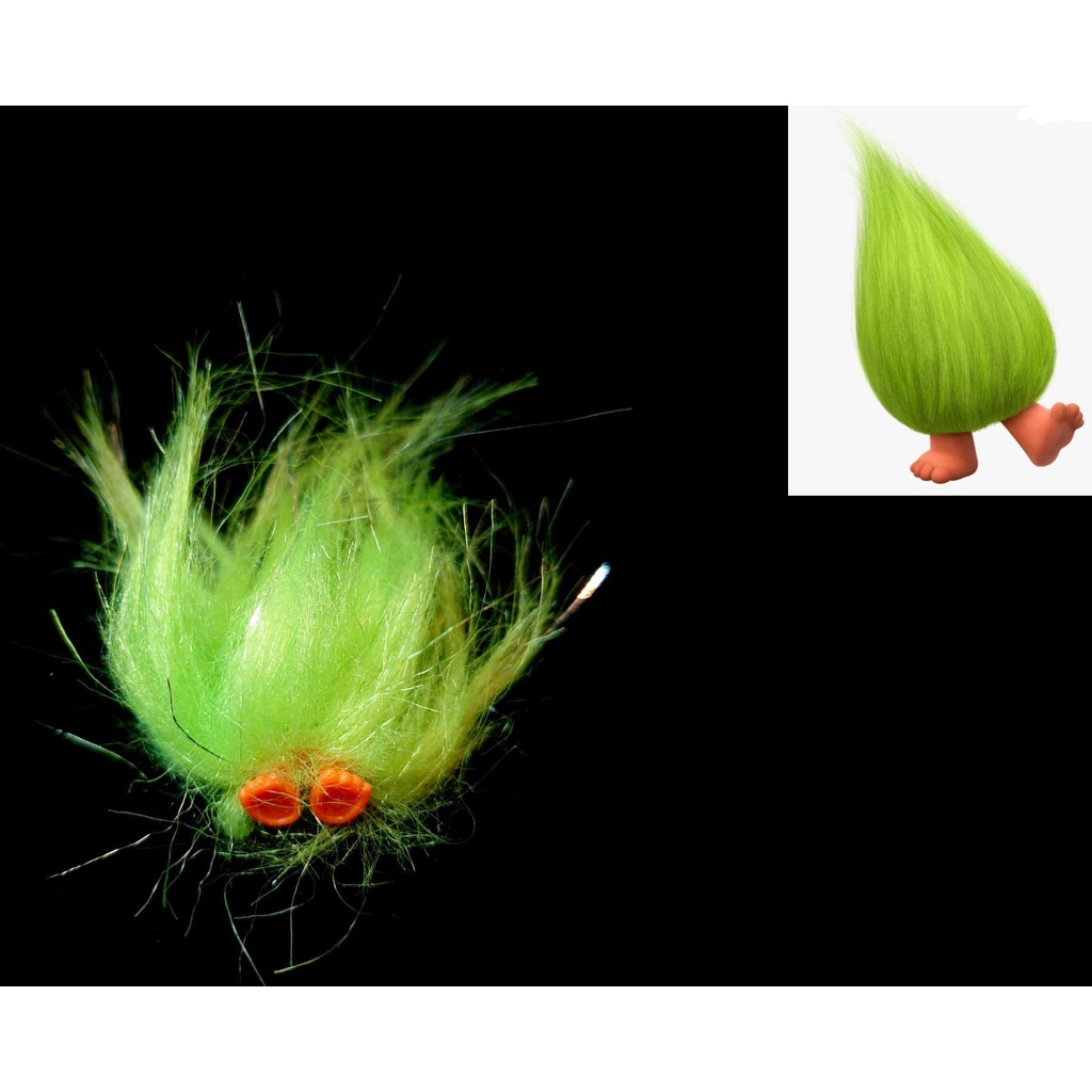 A-217 現況品 ： 綠毛毛 FUZZBERT HASBRO TROLLS 魔髮精靈 DREAMWORLS 富貴 | 蝦皮購物