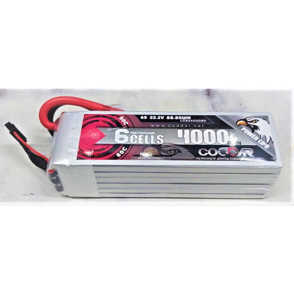 《TS同心模型》最新 CODDAR A級電池 6S 22.2V/4000ma/80c (XT-9，贈分壓頭保護器頭保護器 | 蝦皮購物