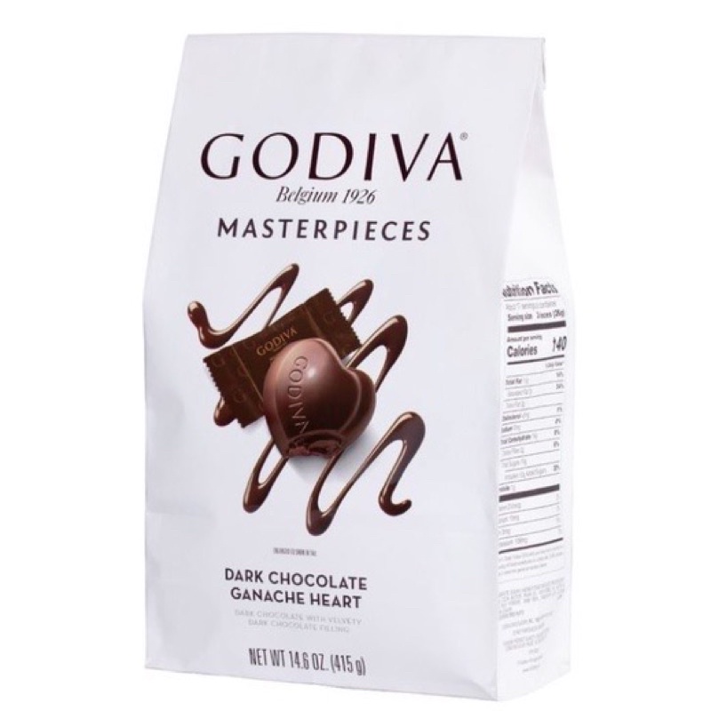Godiva 心型巧克力 421g大容量 袋裝巧克力 黑巧克力 代購 Costco 好市多 | 蝦皮購物