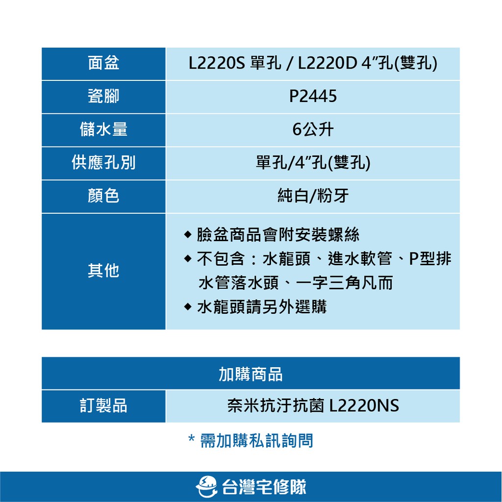 Caesar 凱撒衛浴 面盆組 L2220 長腳 洗臉盆 臉盆 洗手槽─台灣宅修隊17ihome | 蝦皮購物