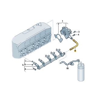 《歐馬國際》070127511C VW 福斯 TOUAREG T5 2.5TDI 油管 油軌供油管 高壓幫浦油管 原廠 | 蝦皮購物