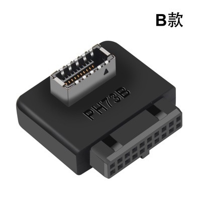 【台灣精品】TYPE-E 轉接頭 主機板內置 USB3 19Pin 20Pin 轉TYPE-E 90度轉接頭 一年保固 | 蝦皮購物