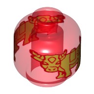 LEGO 80107 6331377 75429 30011 3626 28621 透明 紅色 牛年 燈籠 牛 印刷磚 | 蝦皮購物