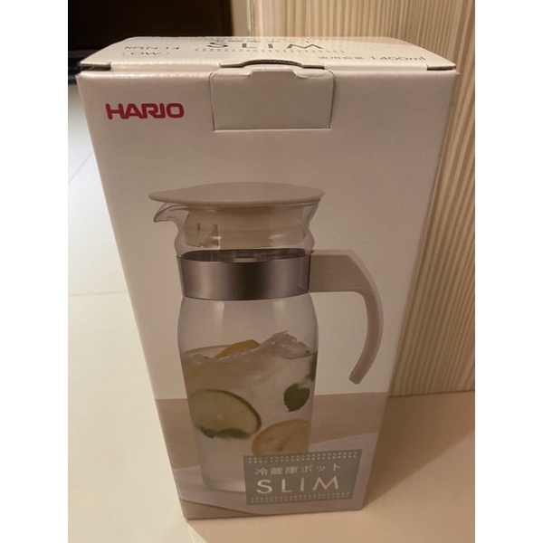 白色HARIO耐熱玻璃瓶 RPLN-14OW 玻璃水壺1400ml免運 | 蝦皮購物