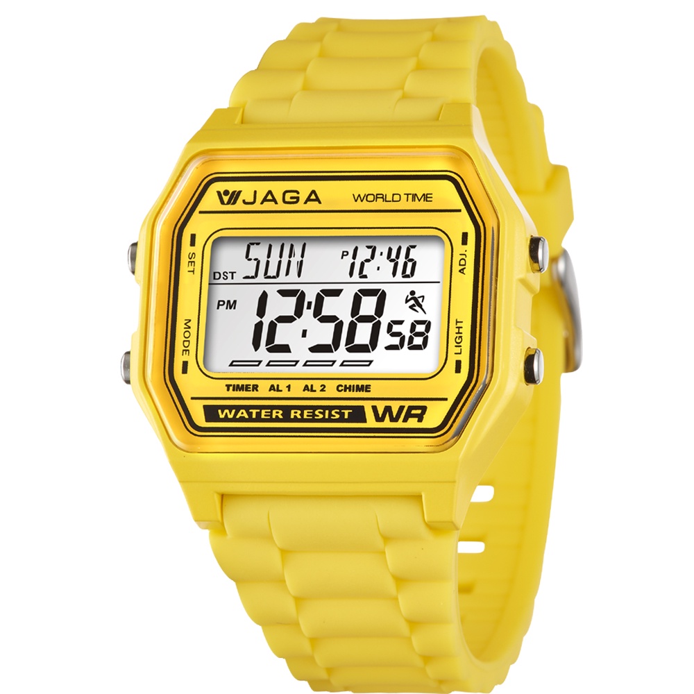 【JAGA捷卡】 冷光電子錶 Digital Watch K&J SHOP 台灣廠商 學生錶 防水 M1103 | 蝦皮購物