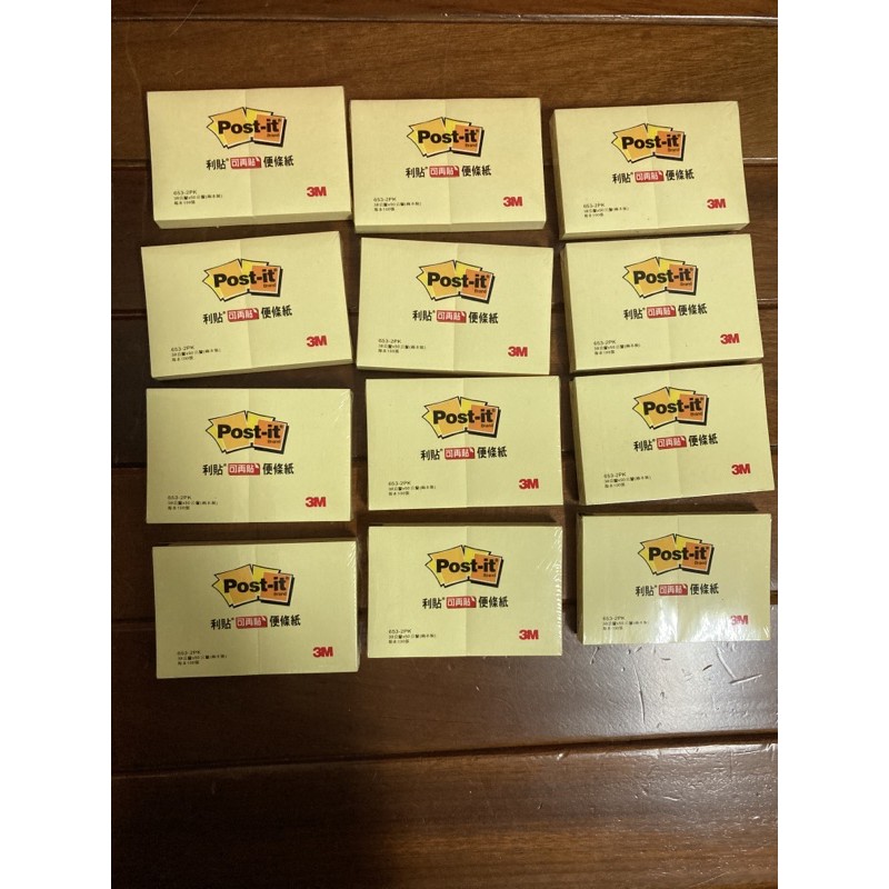 3M 653-2PK 利貼可再貼便條紙(黃) 12本100元 一本10元 | 蝦皮購物