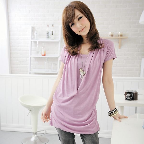 onlyyou 中大尺碼 MIT台灣製 Only You【A3107】顯瘦身材 ~~大V領素面寬鬆上衣(共 2 色) | 蝦皮購物