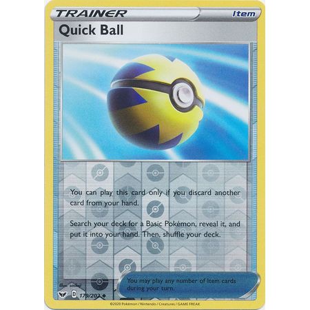PTCG POKEMON ss1 179/202 Quick Ball 快速球 外閃 | 蝦皮購物