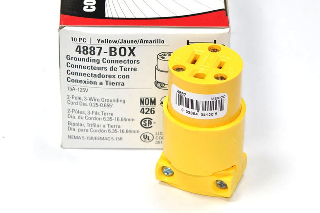 美國 COOPER 4887 15A 125V NEMA 5-15(同HUBBELL HBL5969VY) 母頭連接頭 | 蝦皮購物