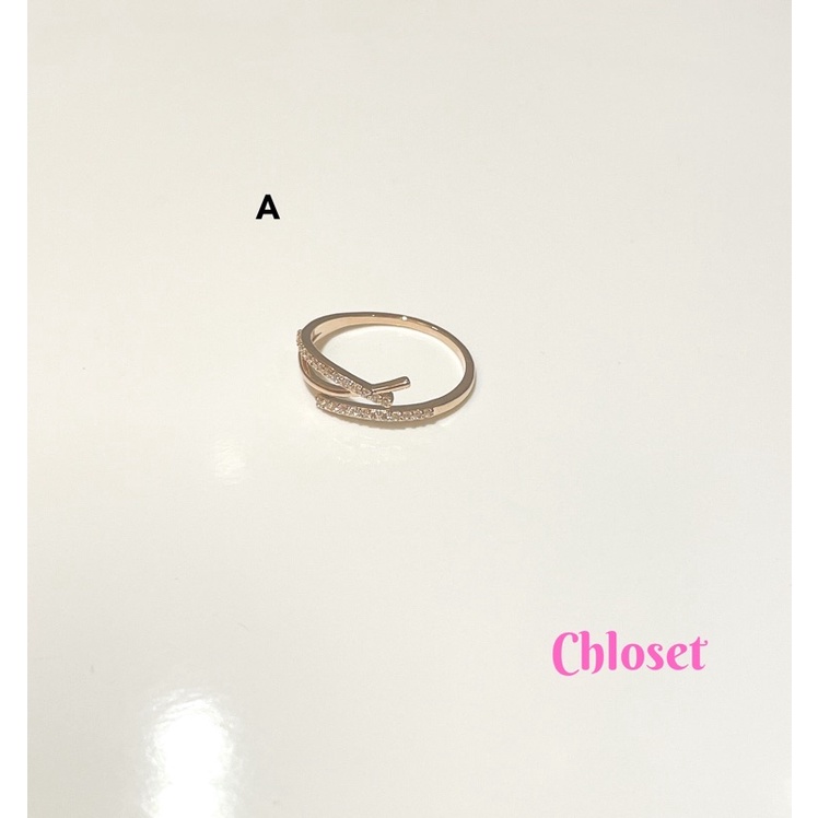 【Chloset選物】復古優雅鋯石珍珠戒指 korean stylish rings | 蝦皮購物