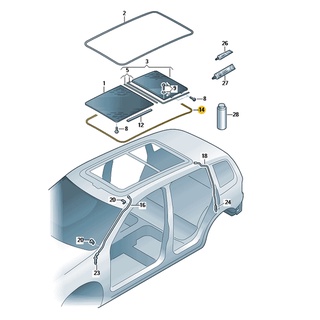 《歐馬國際》8R0877439A Q5 TIGUAN YETI SHARAN 天窗 頂棚 屋頂 防水橡皮 防水膠條 墊圈 | 蝦皮購物