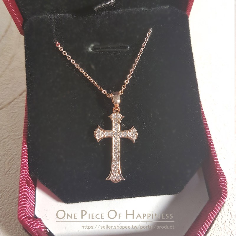 『預購』情人節系列 - 十字架短項鍊 鎖骨鍊 鑲鋯石【opoh】 | 蝦皮購物