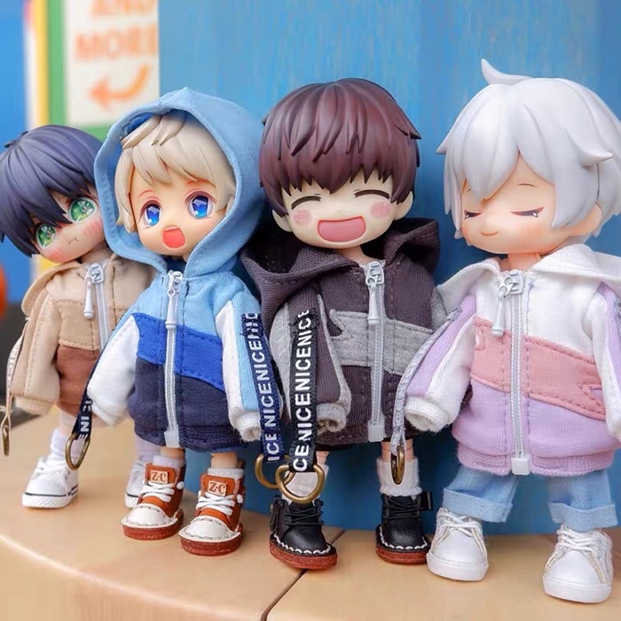 《現貨出清》【風閣】閃電外套-ob11/黏土人/gcs/12分娃/娃衣/外套/衝鋒衣/運動外套/連帽/娃服/娃用外套 | 蝦皮購物