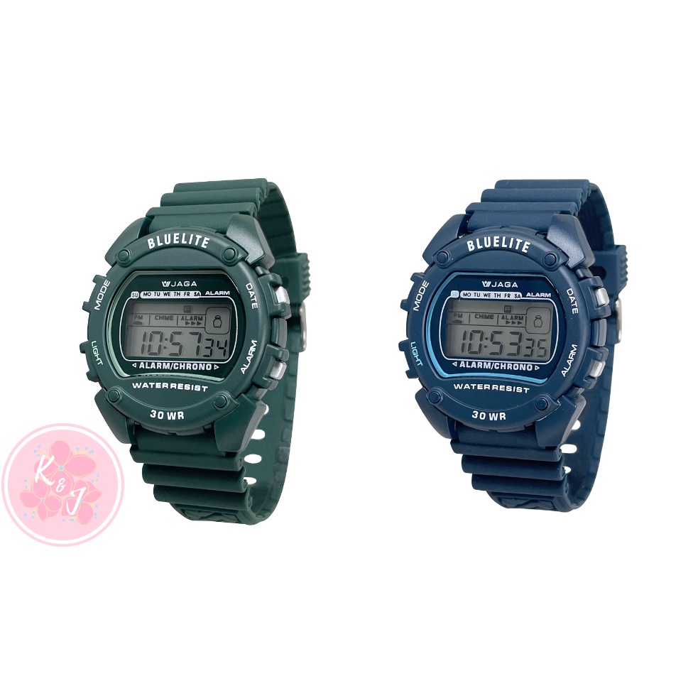 【JAGA捷卡】 冷光電子錶 Digital Watch K&J SHOP 台灣廠商 學生錶 軍用錶 防水錶 M175 | 蝦皮購物