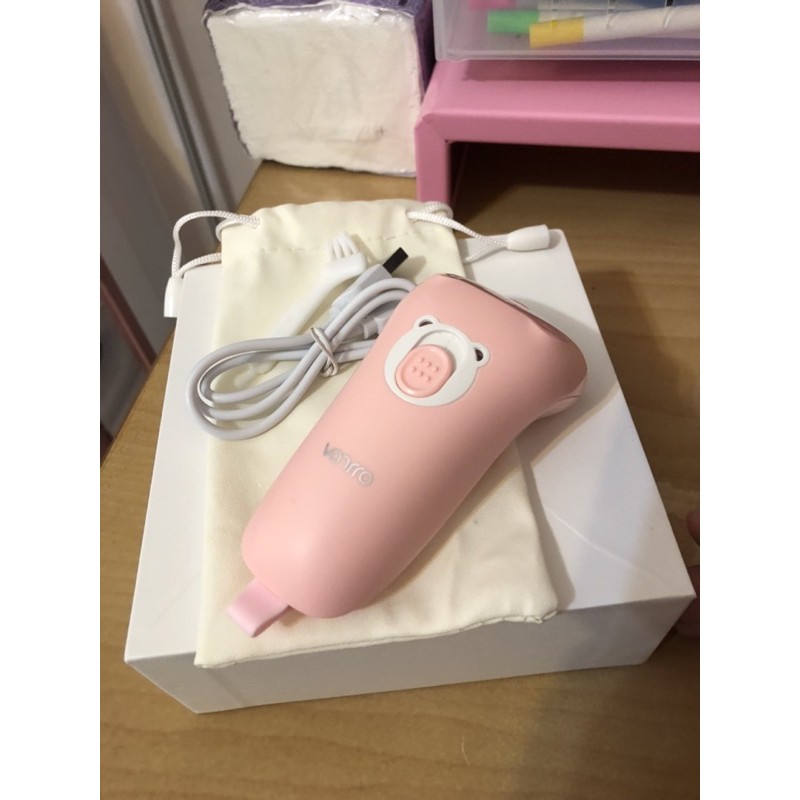 二手粉色 VANRRO Babynice 兒童電動指甲剪 #嬰兒指甲剪 #安全刀片 #紫外線殺菌 | 蝦皮購物