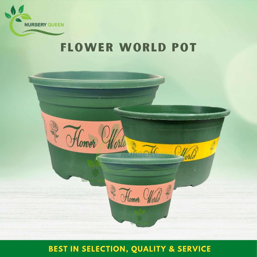 Pasu Bunga Besar Plastik Flower World 大寬塑料盆室內/室外花園 | 蝦皮購物