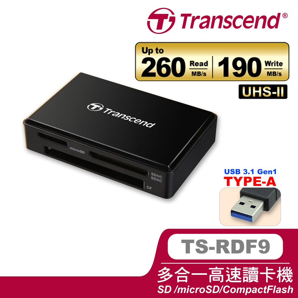 【TechHive科技蜂巢】公司貨 最新版 創見 F9 UHS-II讀卡機 TS-RDF9K2 USB 3.1 高速 | 蝦皮購物