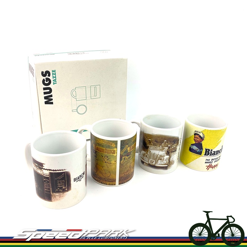 【速度公園】原廠 BIANCHI MUGS 義大利製 馬克杯組 一組四杯 送人自用兩相宜 咖啡杯 水杯 瓷杯 杯子 | 蝦皮購物
