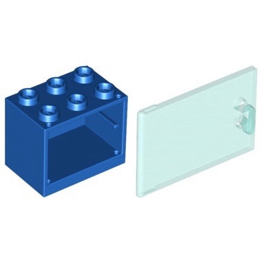 磚家 LEGO 樂高 藍色 Container 容器 櫃子 櫥櫃 2x3x2 4532 92410 4533 | 蝦皮購物