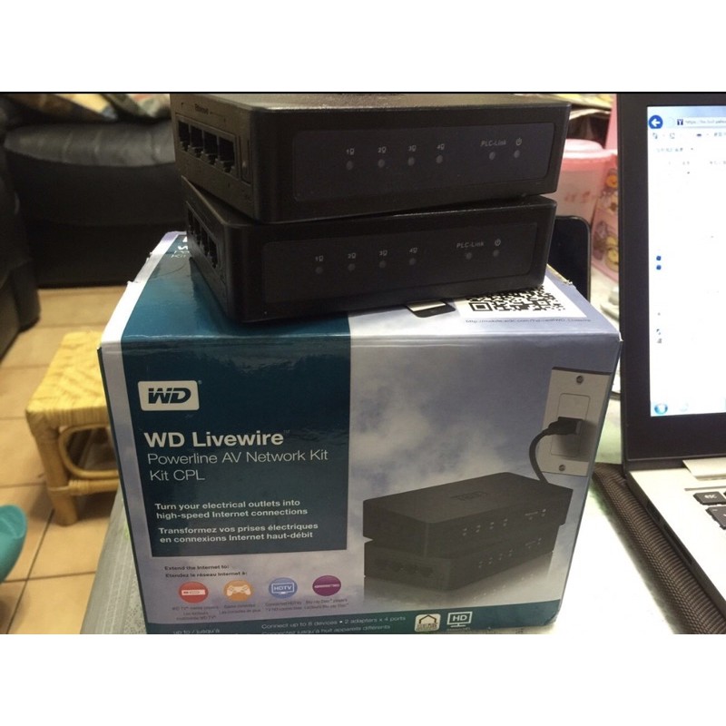 【HOT！便宜】WD Livewire Powerline AV Network Kit 8 port 電力線網路橋接器 | 蝦皮購物