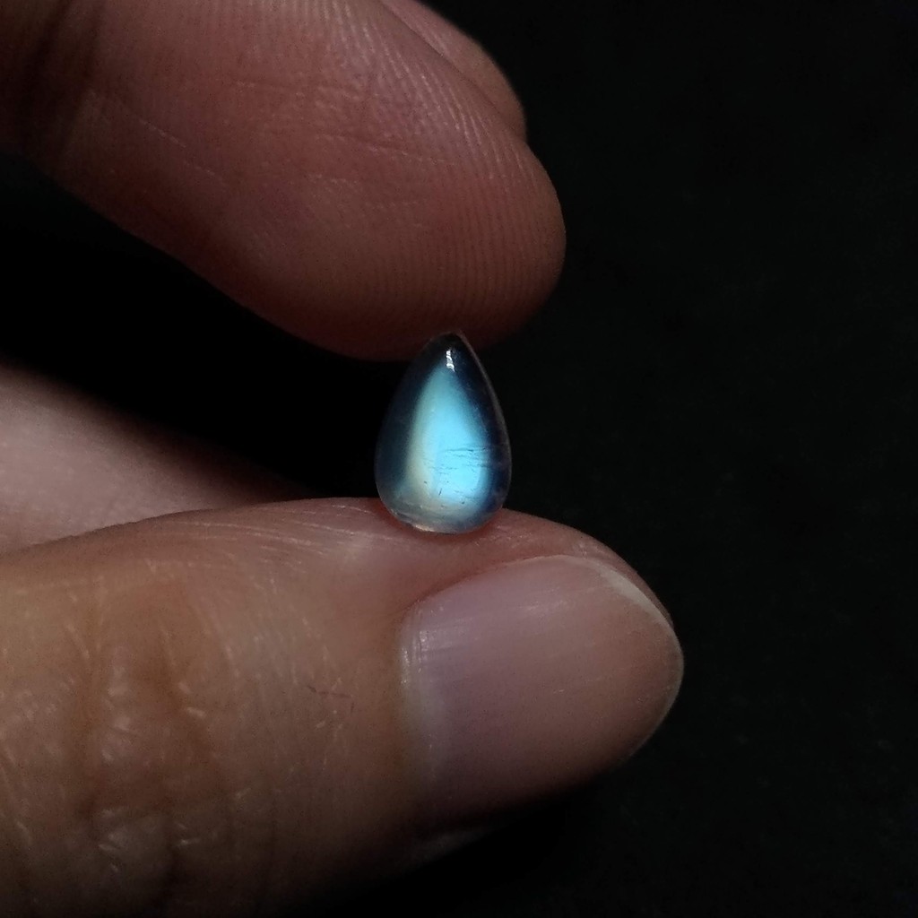 現貨 LW M3-3 光亮 藍黃光 水滴 月光石 裸石 戒面 moonstone 天然 能量寶石 水晶 墜子 墜飾 | 蝦皮購物