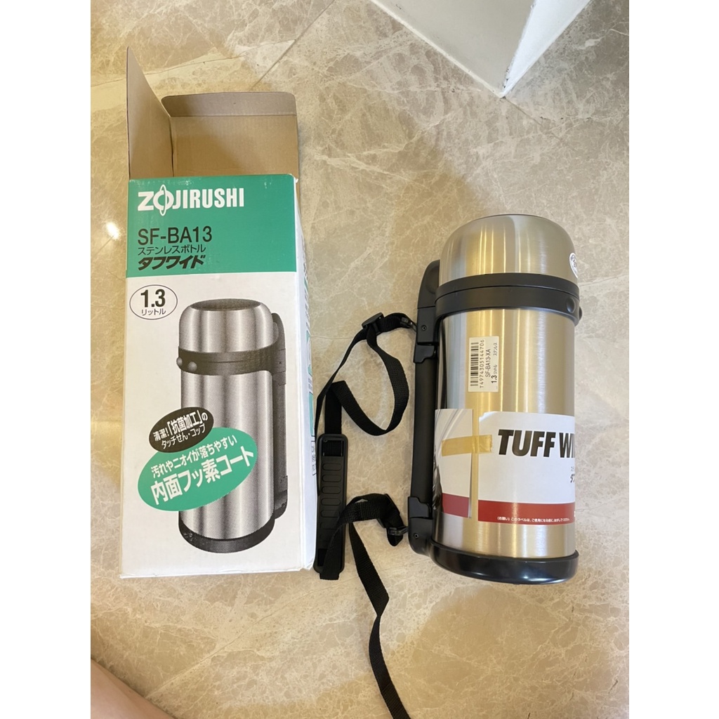 全新 ZOJIRUSHI 象印 不繡鋼 1.3L 真空 保溫瓶 保溫杯 型號SF-BA13 日本製 | 蝦皮購物