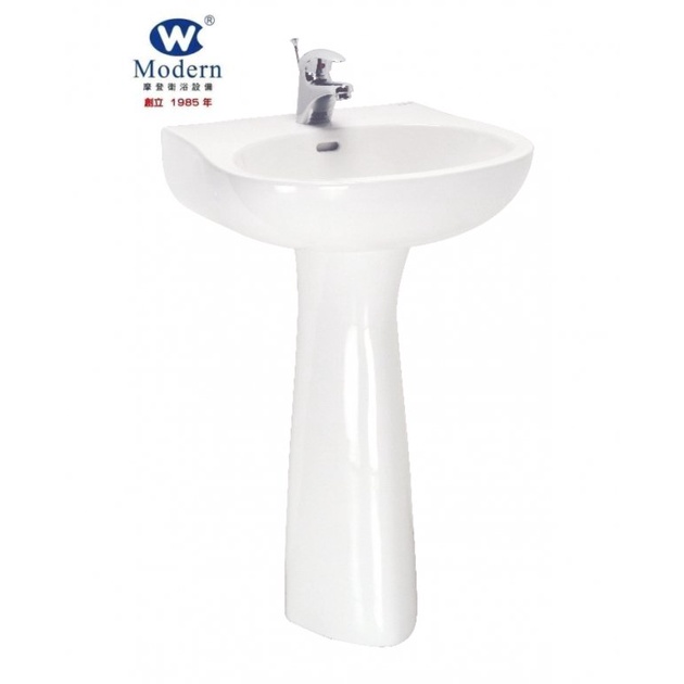 阿如柑仔店 》摩登衛浴 LF-352 + M-1067 奈米瓷 防污防霉 洗臉盆 面盆 (單孔龍頭)+腳柱 | 蝦皮購物