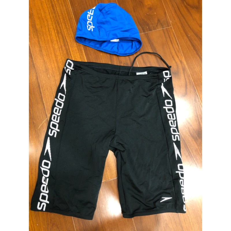 Speedo 男 四角泳褲+ 泳帽 | 蝦皮購物