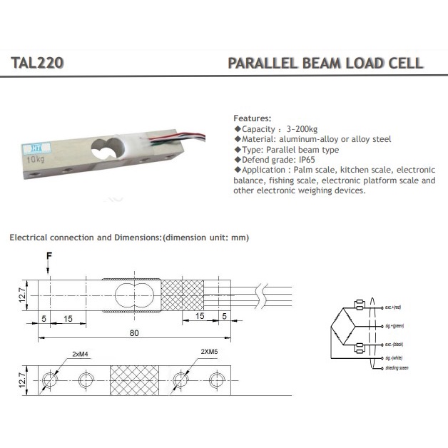 Sparkfun原廠 Load Cell - 10kg, Straight Bar (TAL220)(SEN-13329 | 蝦皮購物