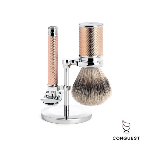 CONQUEST 】德國 MUHLE S091M89RG R89 Rose Gold 玫瑰金刮鬍刀 高端修容三件組 | 蝦皮購物