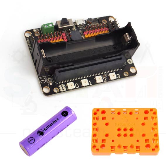 Robot:bit V2.2 (含18650鋰電池) 電機驅動擴展板microbit 8路舵機驅動板 | 蝦皮購物