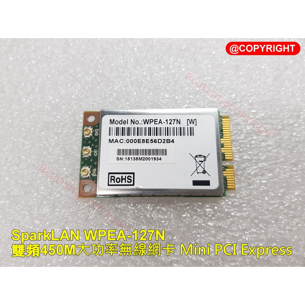 SparkLAN WPEA-127N 雙頻450M大功率無線網卡 Mini PCI Express | 蝦皮購物