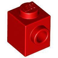 LEGO 4558886 87087 紅色 1x1 基本磚 附單邊側接 | 蝦皮購物