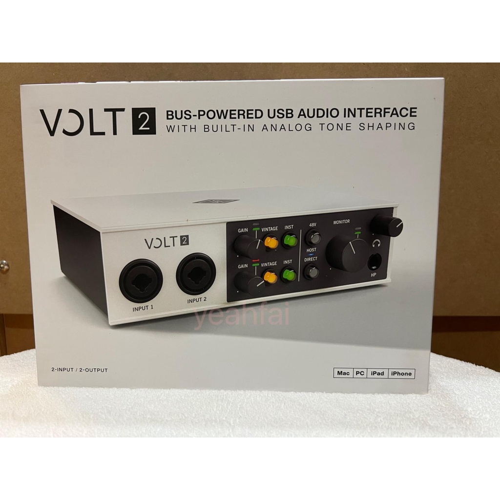 全新原廠 現貨 Universal Audio Volt 2 USB 錄音介面 UAD | 蝦皮購物