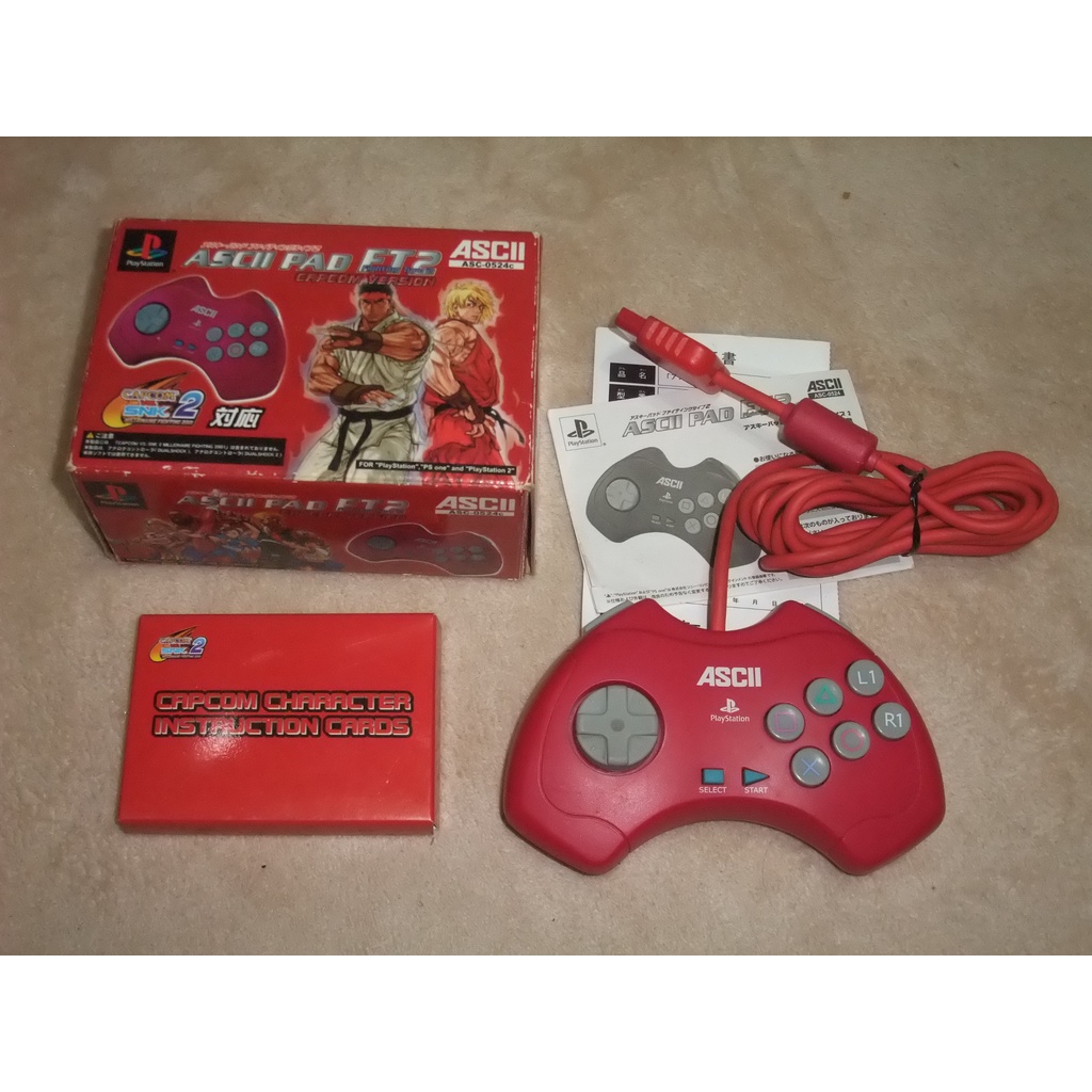 (9成新)PS2 ASCII原廠格鬥手把(紅)(附全新特典卡片)(保固一個月) | 蝦皮購物