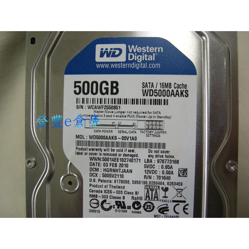 【登豐e倉庫】; TF323 WD5000AAKS-00V1A0 500G SATA2 硬碟 售價不同 | 蝦皮購物